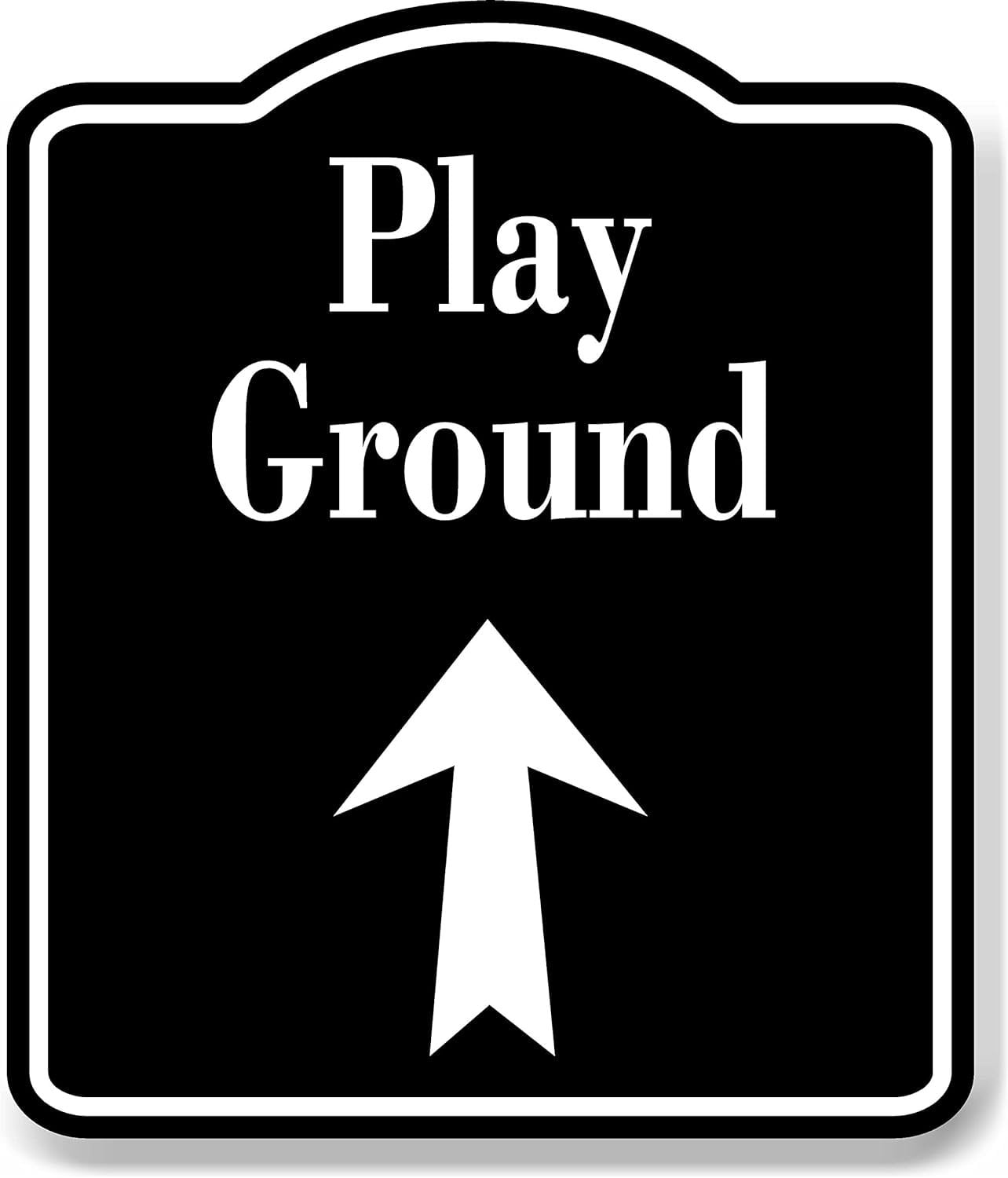 Play Ground Up Arrow BLACK Aluminum Composite Sign, 8.5"x10" - Walmart.com