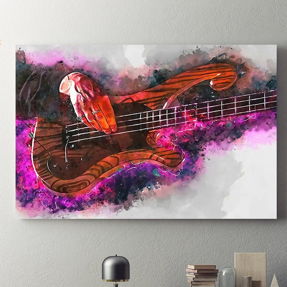 Play Guitar Watercolour Poster, Guitar Lovers Gift, Guitarist Poster ...