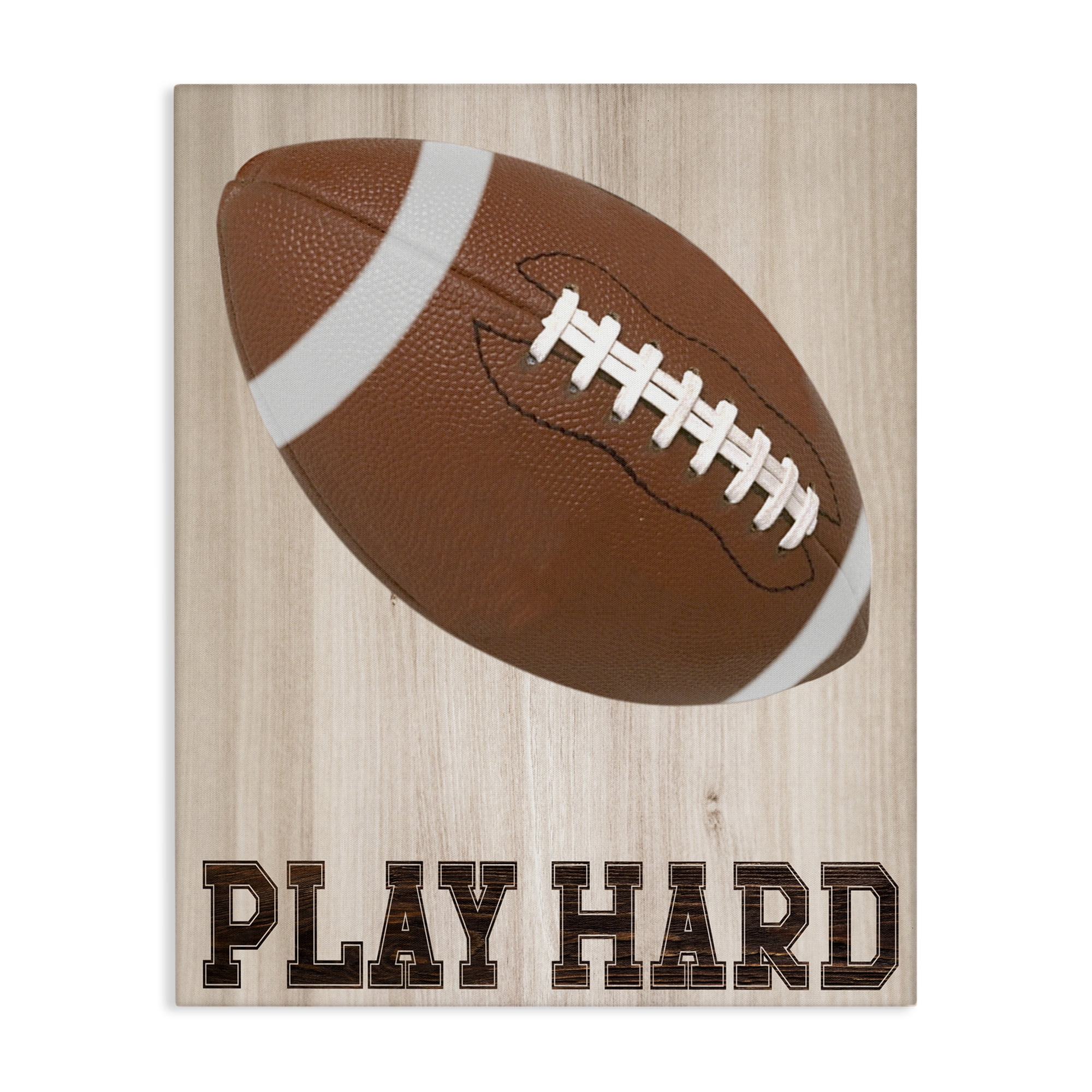 Stupell Industries Play Hard Football Canvas Wall Art, design by Marcus ...