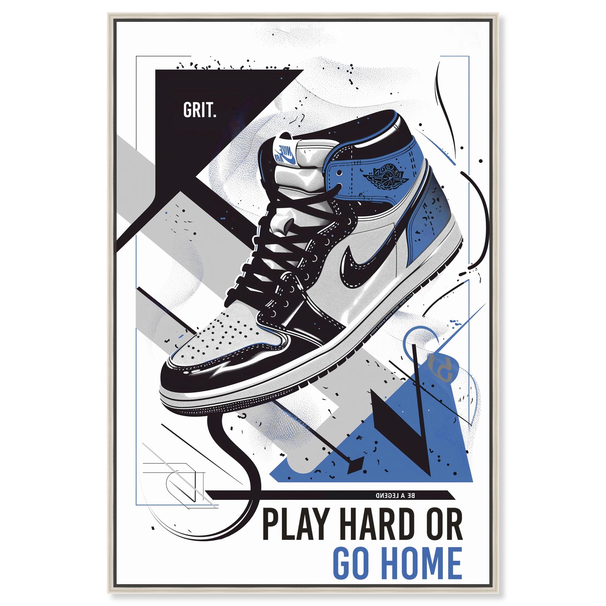 Play Hard Go Home Canvas Sneakerhead Posters by Art Remedy, Silver ...