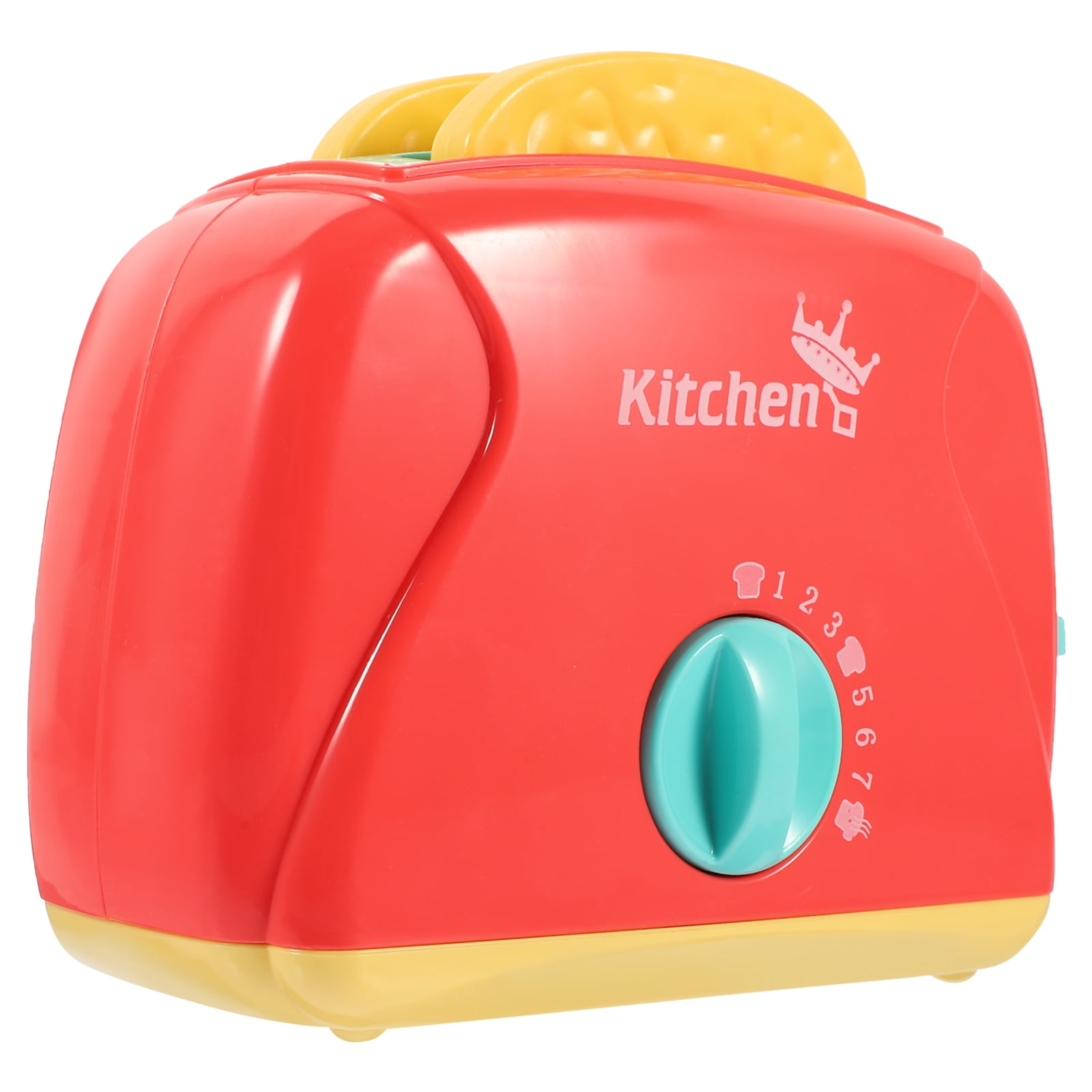 WHAMVOX 1Set Toy Toaster Mini Electric Design Red Abs Plastic Kitchen ...