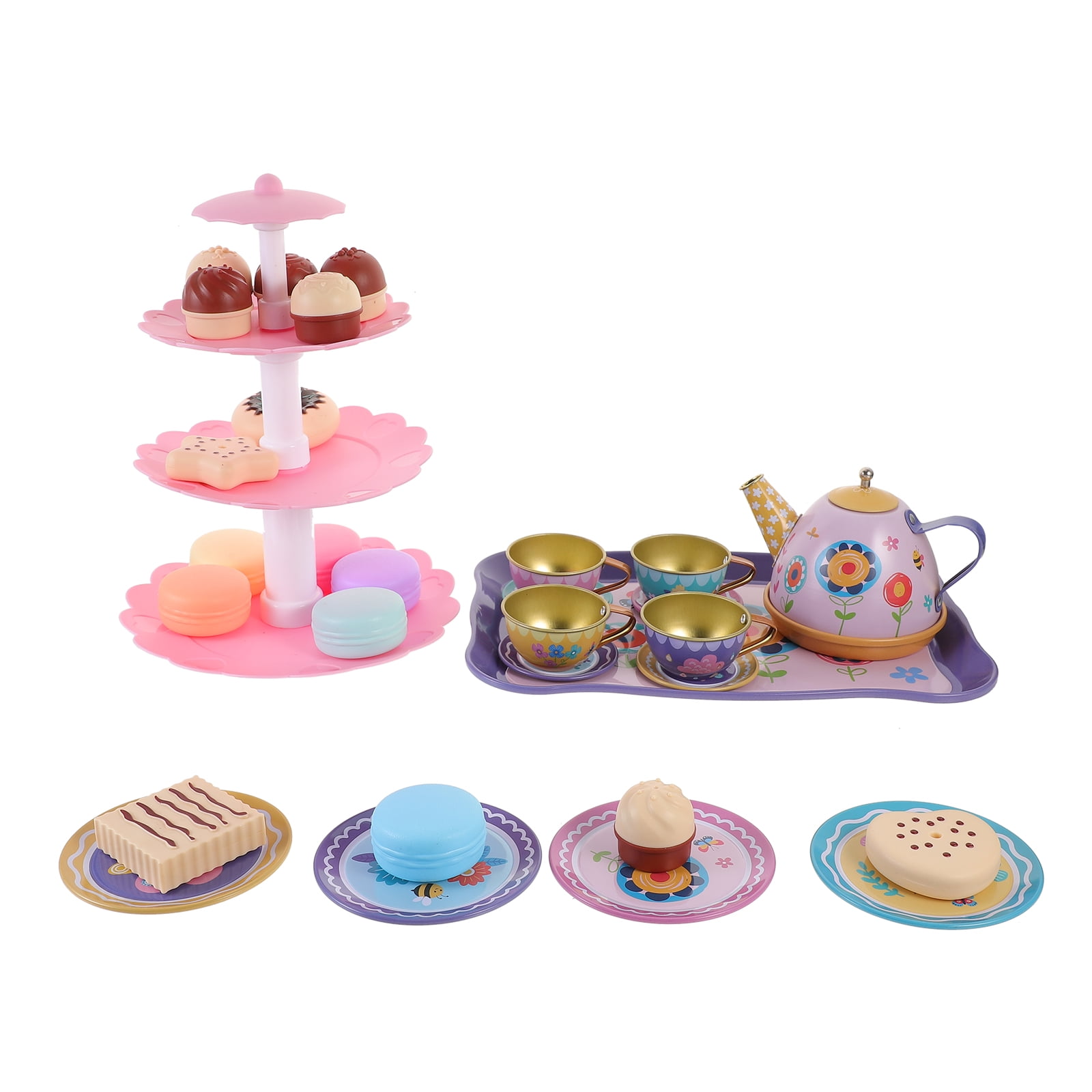 Play House Tea Set Toys for Girls Miniature Teaware Education Toys ...
