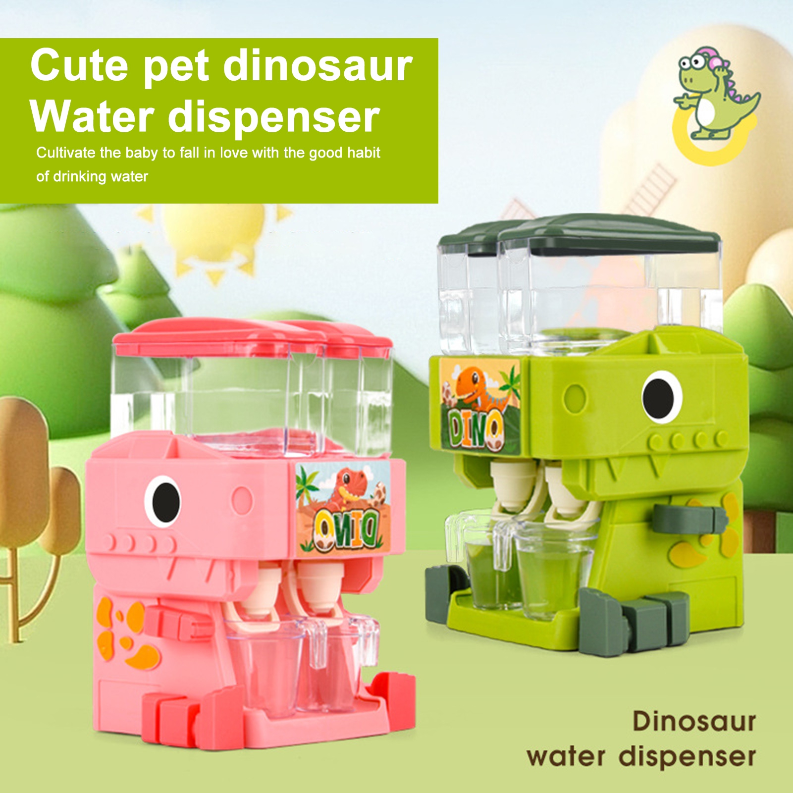 Play House Toy Dinosaur - 360-degree Rotating Easy Access Store Cups ...