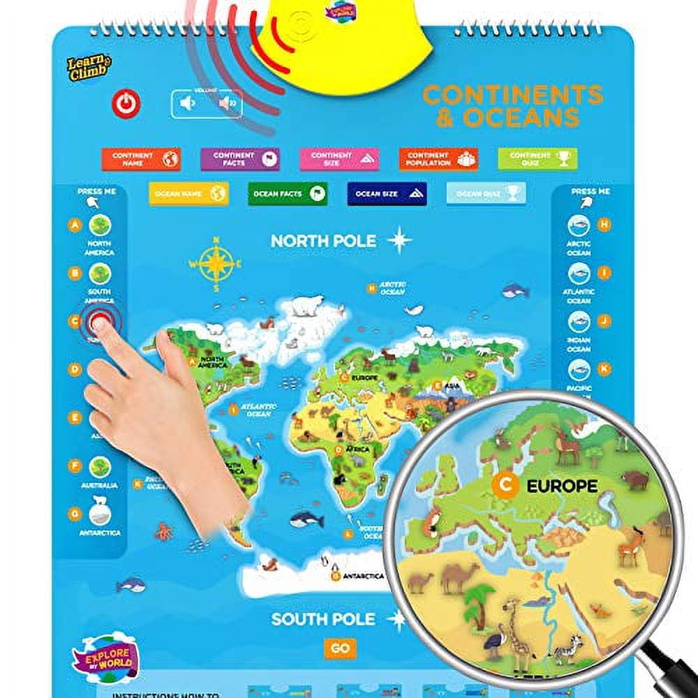 Play Interactive World Map for Kids - Set of 5 Electronic Talking ...