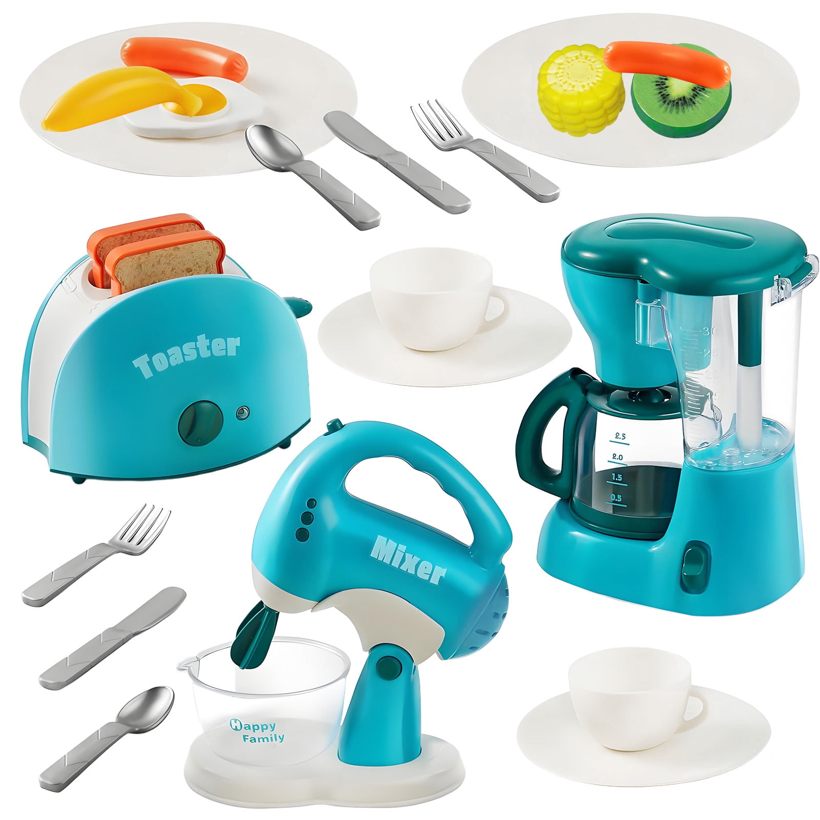 Play Kitchen Accessories, Pretend Play Food Set Kitchen Toys with ...