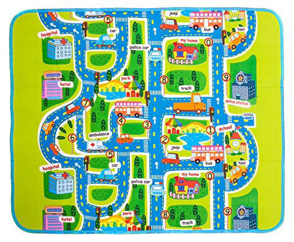 Play Mat for Baby, Toddler, and Child - "Tiny Tot Town" Play Mat ...
