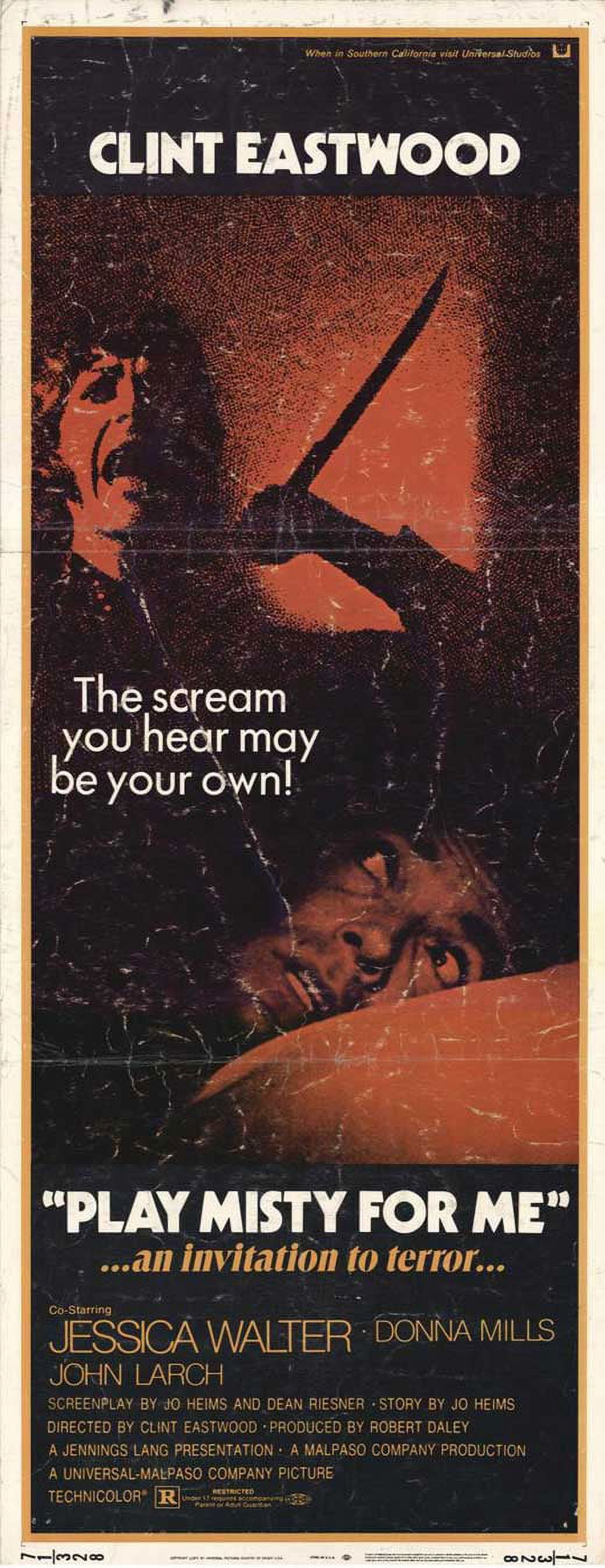 Play Misty for Me - movie POSTER (Insert Style A) (14" x 36") (1971 ...