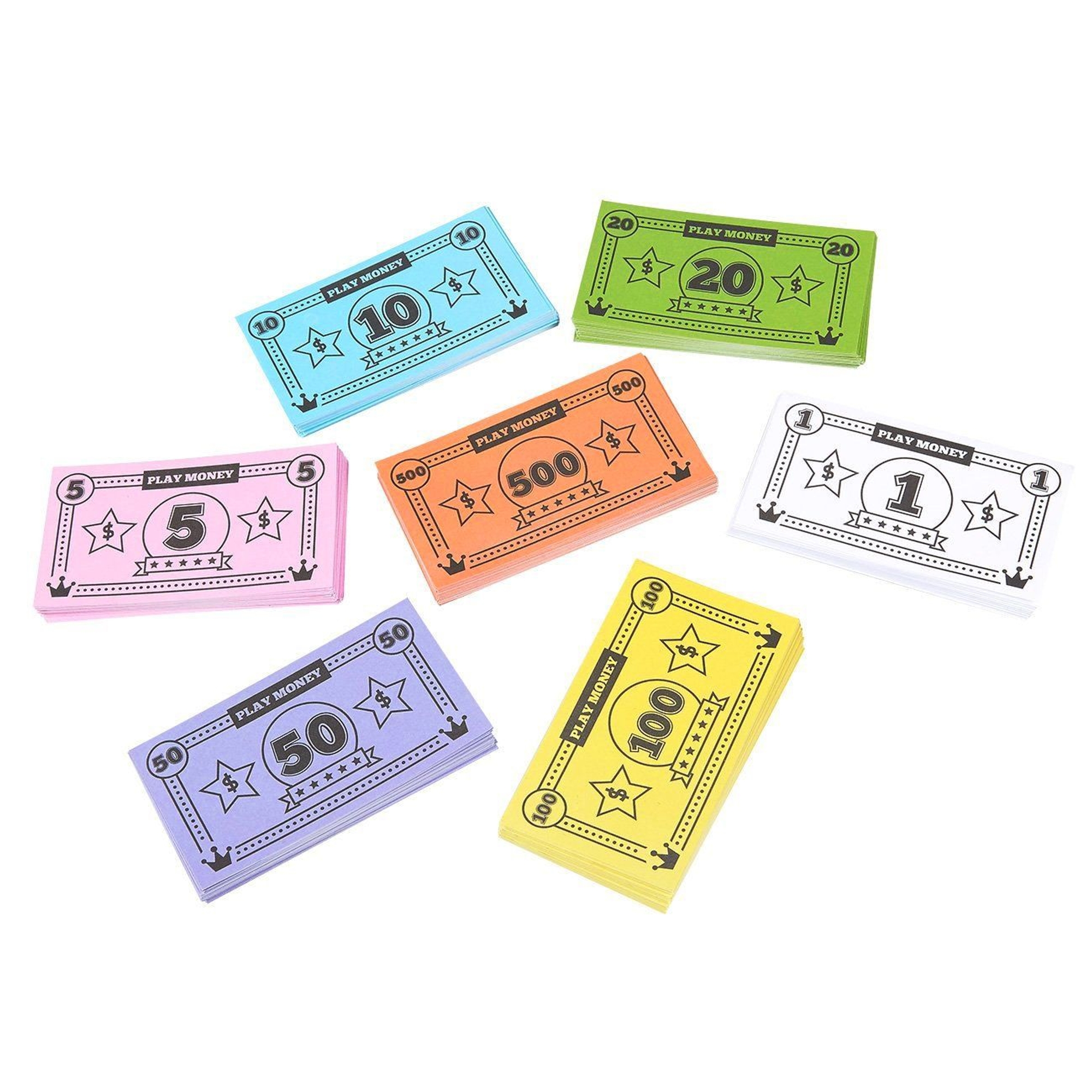 Play Money for Kids, 455 Bills Board Game Props Pretend Toy Money for ...
