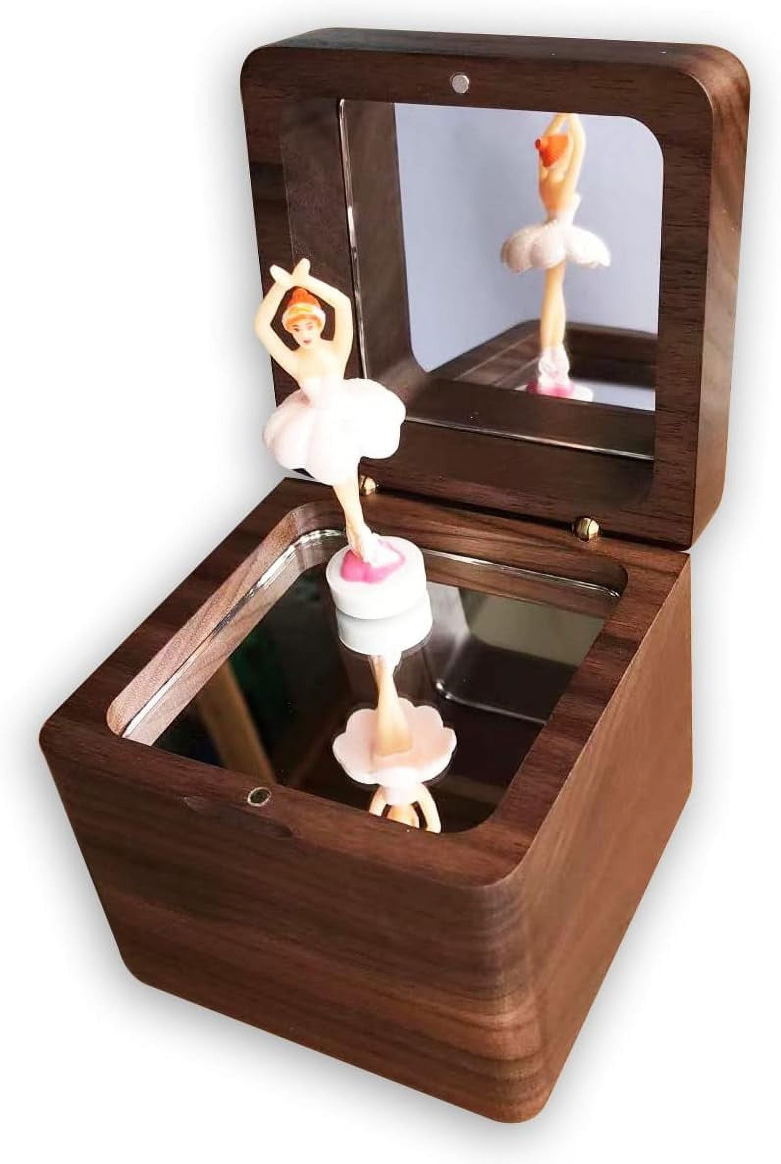 Play (Music Box Dancer) Walnut Wooden Ballerina Dancer Girl Music Box ...