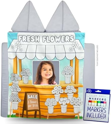 Play Panel for Childrens Foam Sofa Kids Couch (Flower Shop) - Walmart.com