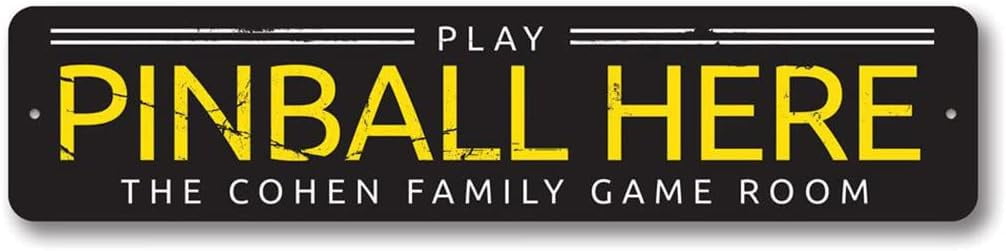 Play Pinball Here Family Name Game Room Aluminum Sign - 3 x 13.jpg ...