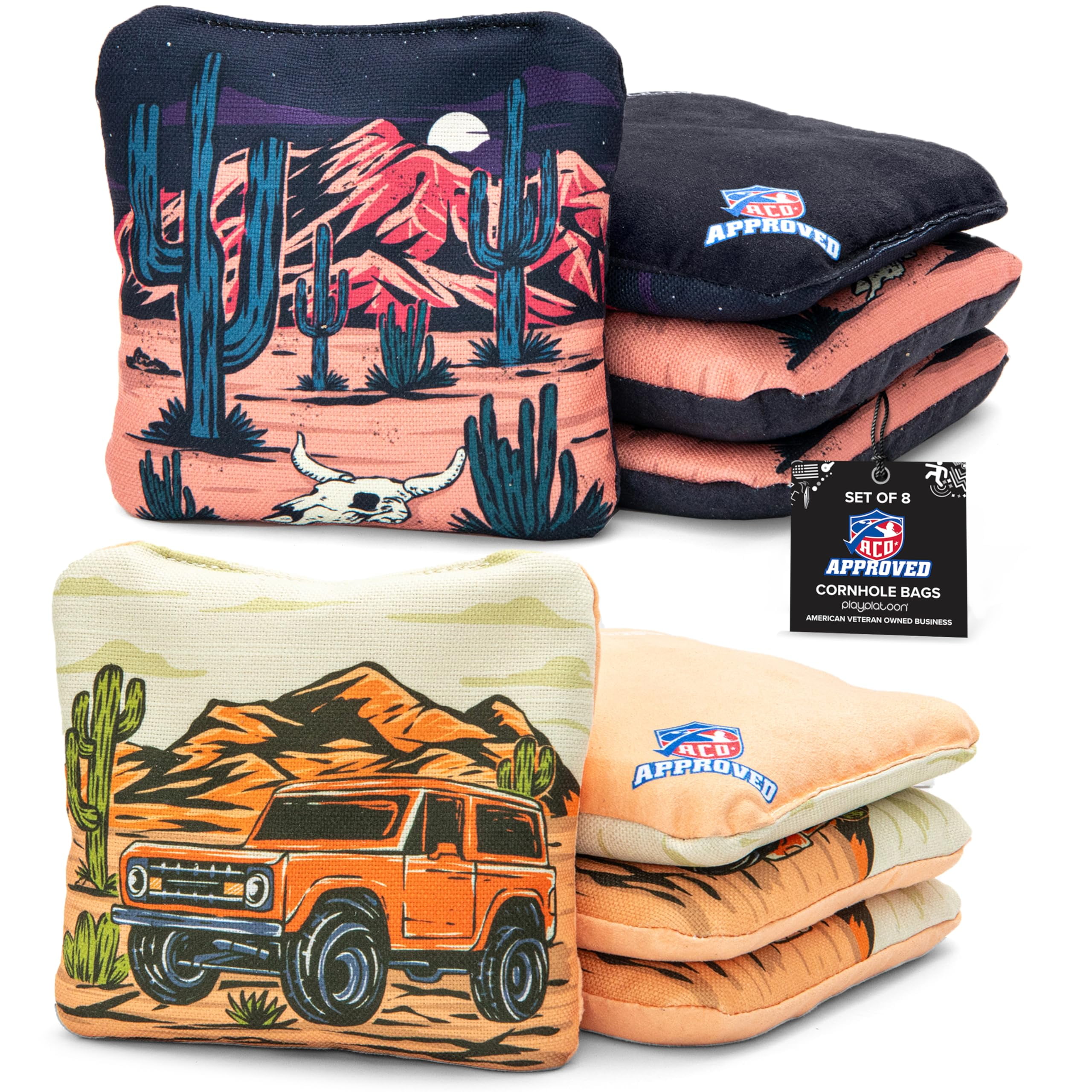 Play Platoon ACO Tournament Series Pro Cornhole Bags Set of 8 Regulation Professional Corn Hole ...