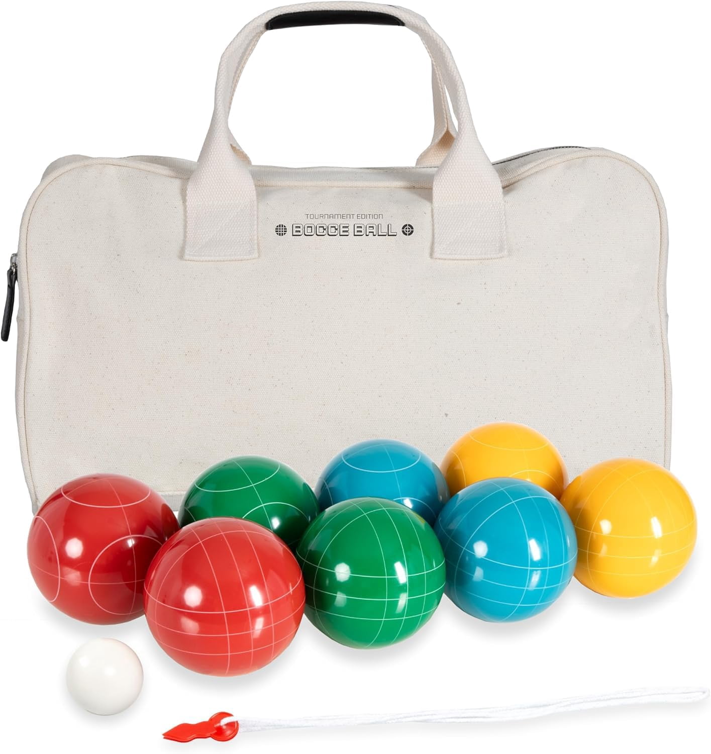 Play Platoon Bocce Ball Set Regulation Size Game Set - 107mm with 8 ...