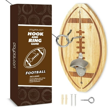 GoSports Hook21 Game for Adults - Indoor or Outdoor Patio Ring Toss with Foldable Arm - Brown ...