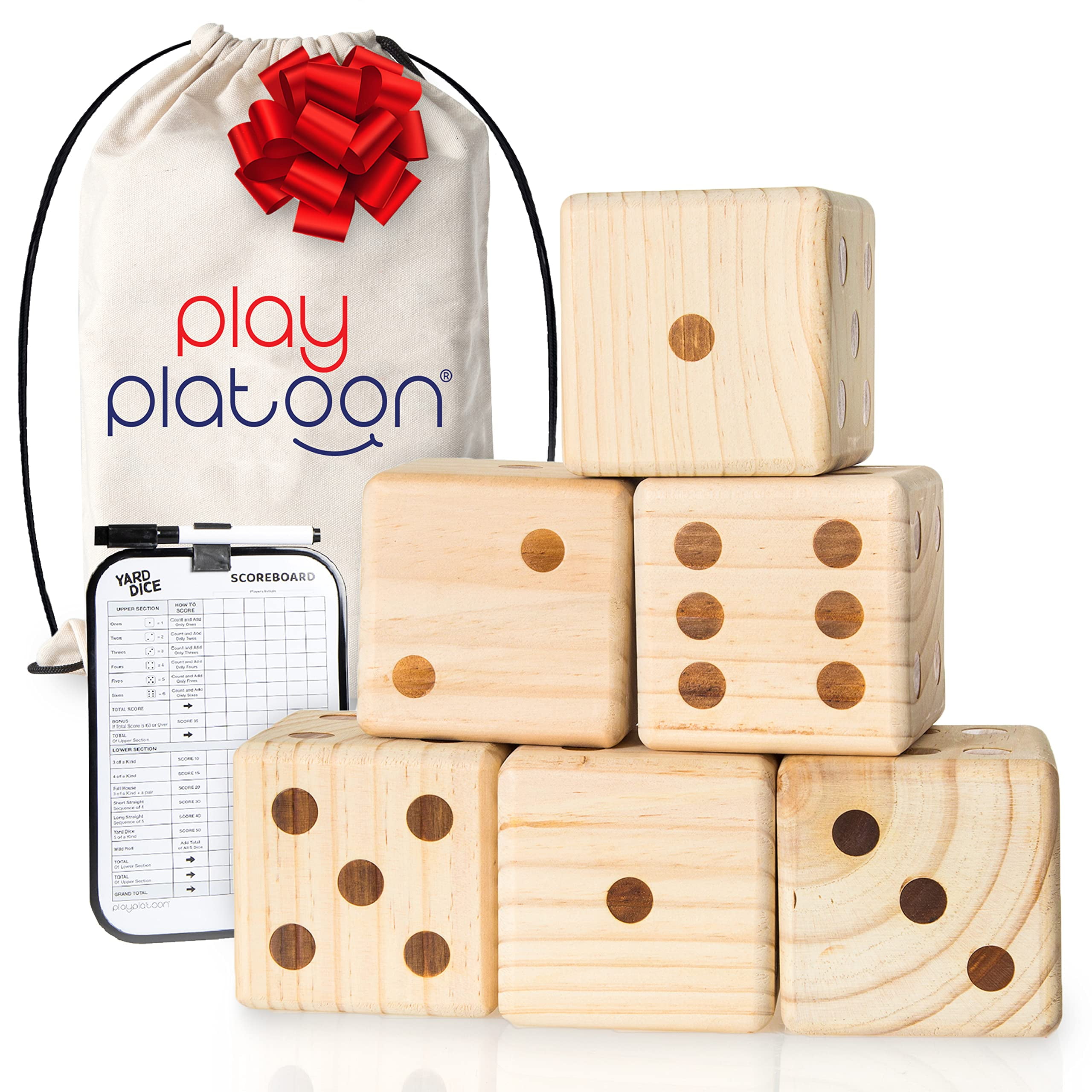 Play Platoon Lawn Dice AIF4 - Giant Wooden Yard Dice Game for Playing ...