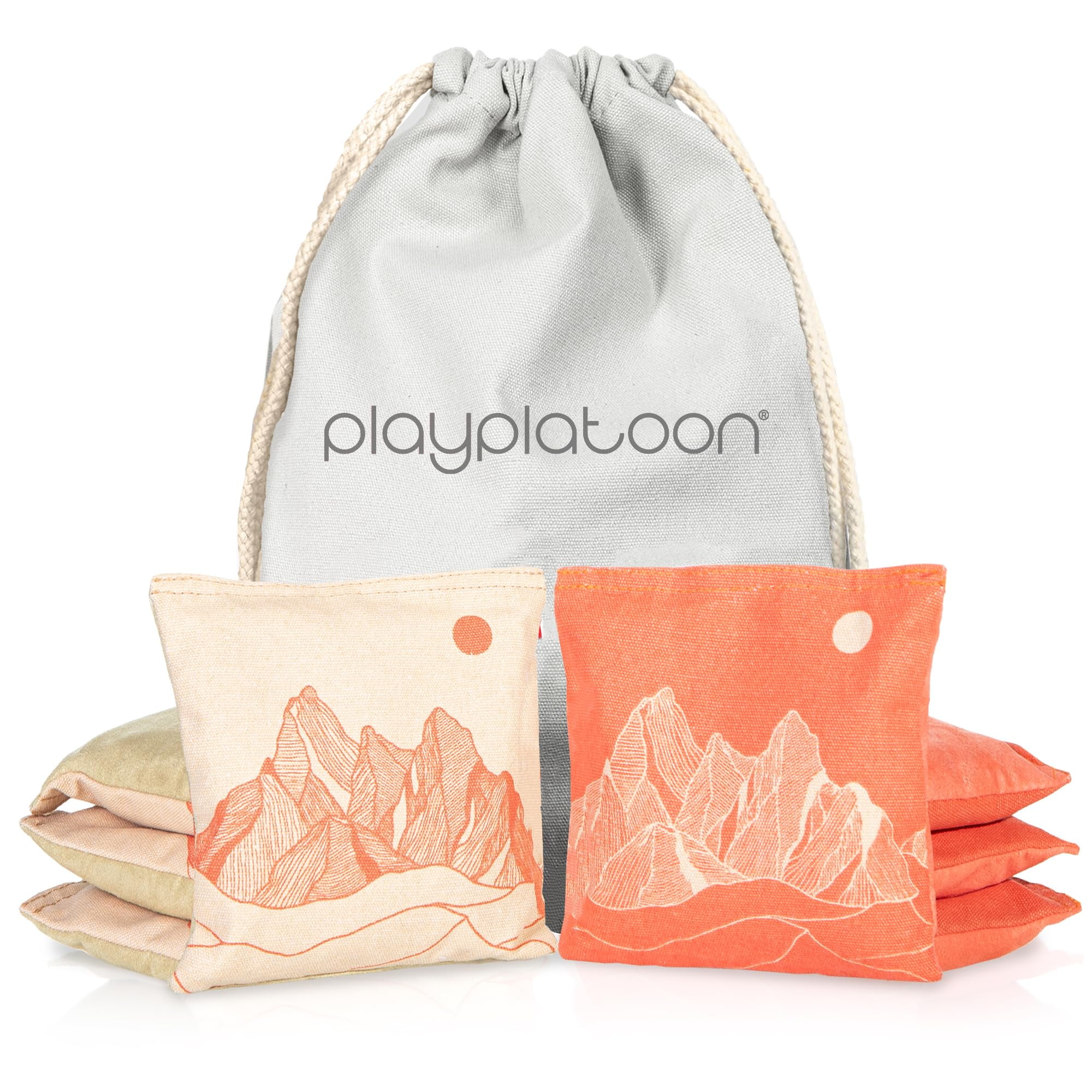 Play Platoon Professional Cornhole Bags - Set of 8 Regulation All Weather Double Sided - Sticky ...