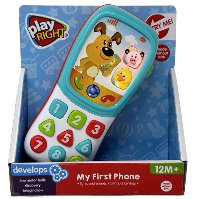 Play Right My First Phone Bilingual Settings Lights & Sounds - Walmart.com