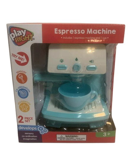 Play Right Pretend Play Kitchen Espresso Coffee Machine Girl Doll House ...