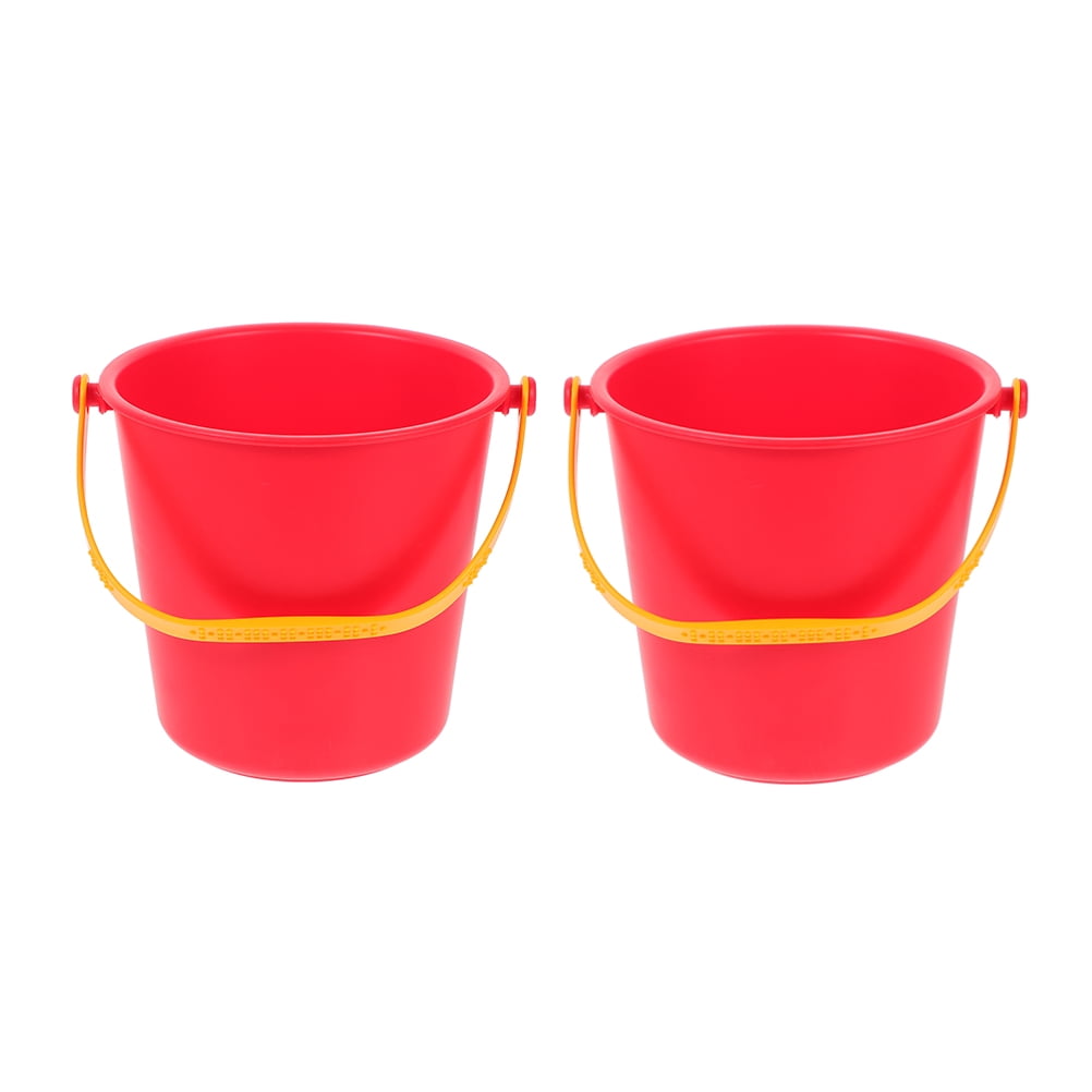 Red Plastic Storage Bucket with Handle for Versatile Play and Practical ...