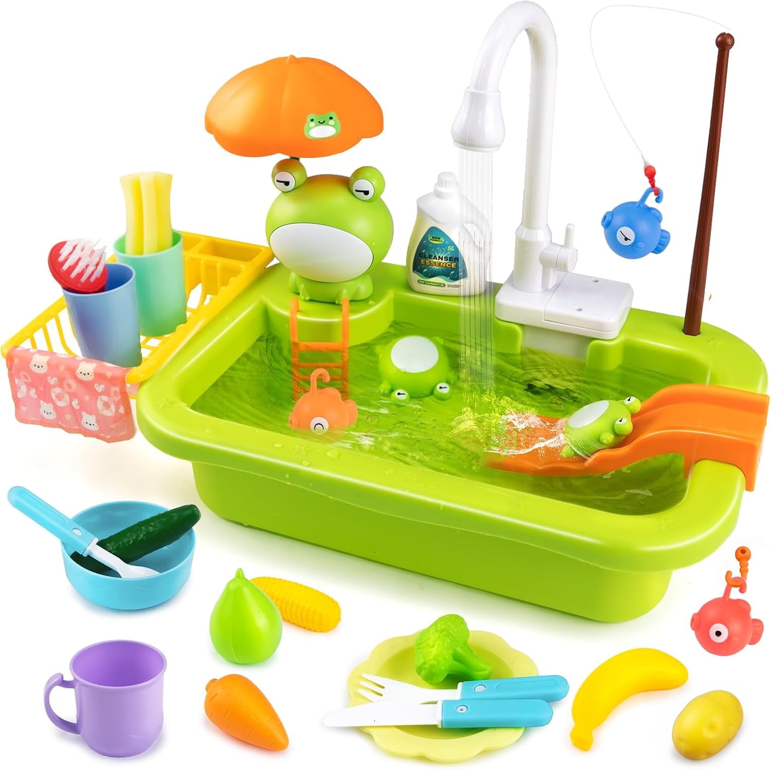 Play Sink with Running Water,Kids Sink Toy with Automatic Water Cycle ...