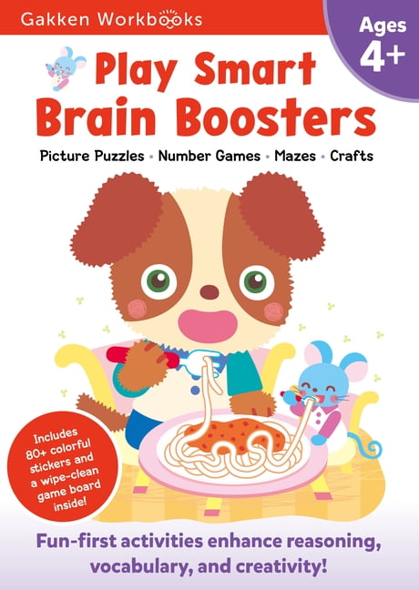 Play Smart: Play Smart Brain Boosters Age 4+ : Pre-K Activity Workbook with Stickers for ...