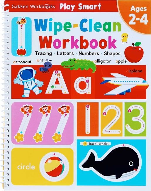 Play Smart: Play Smart Wipe-Clean Workbook Ages 2-4: Tracing, Letters, Shapes: Dry Erase ...