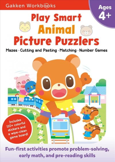 Pre-Owned Play Smart: Play Smart Animal Picture Puzzlers Age 4+ : Pre-K Activity Workbook with ...