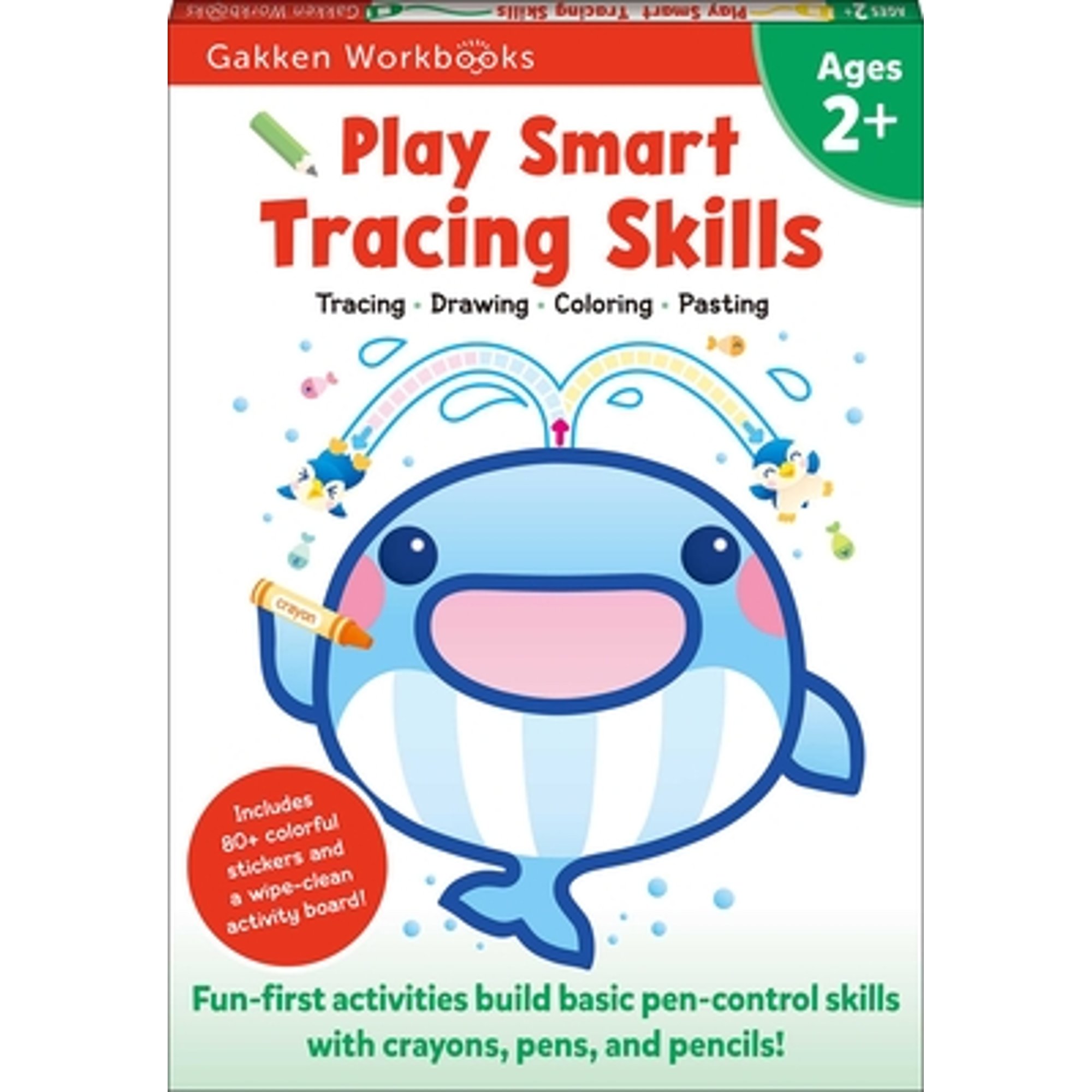 Pre-Owned Play Smart Tracing Skills Age 2+: Preschool Activity Workbook with Stickers for ...