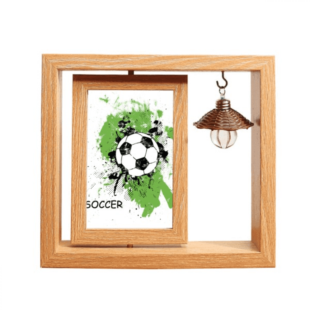 Play Soccer Football Sports Wooden Rotating Picture Photo Frame 4x6 ...