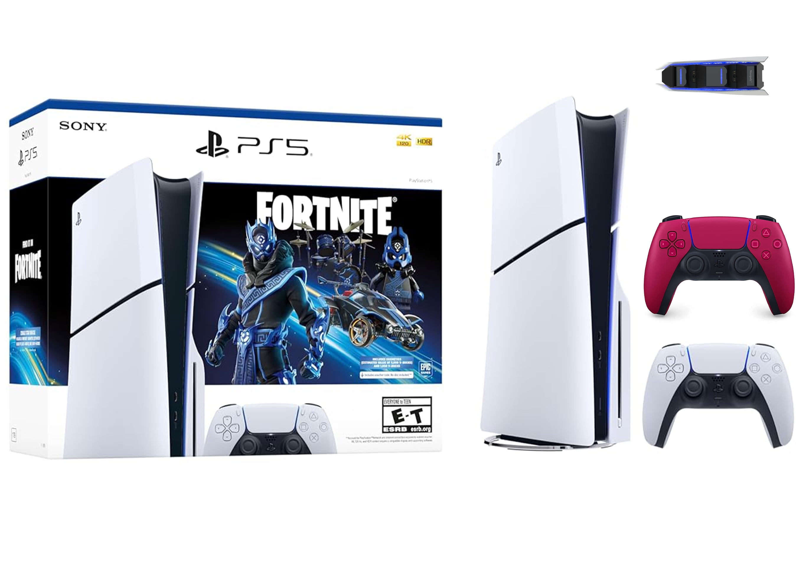 Play-Station 5 Disc Edition _ Fortnite Cobalt Star Bundle, Extra Red ...