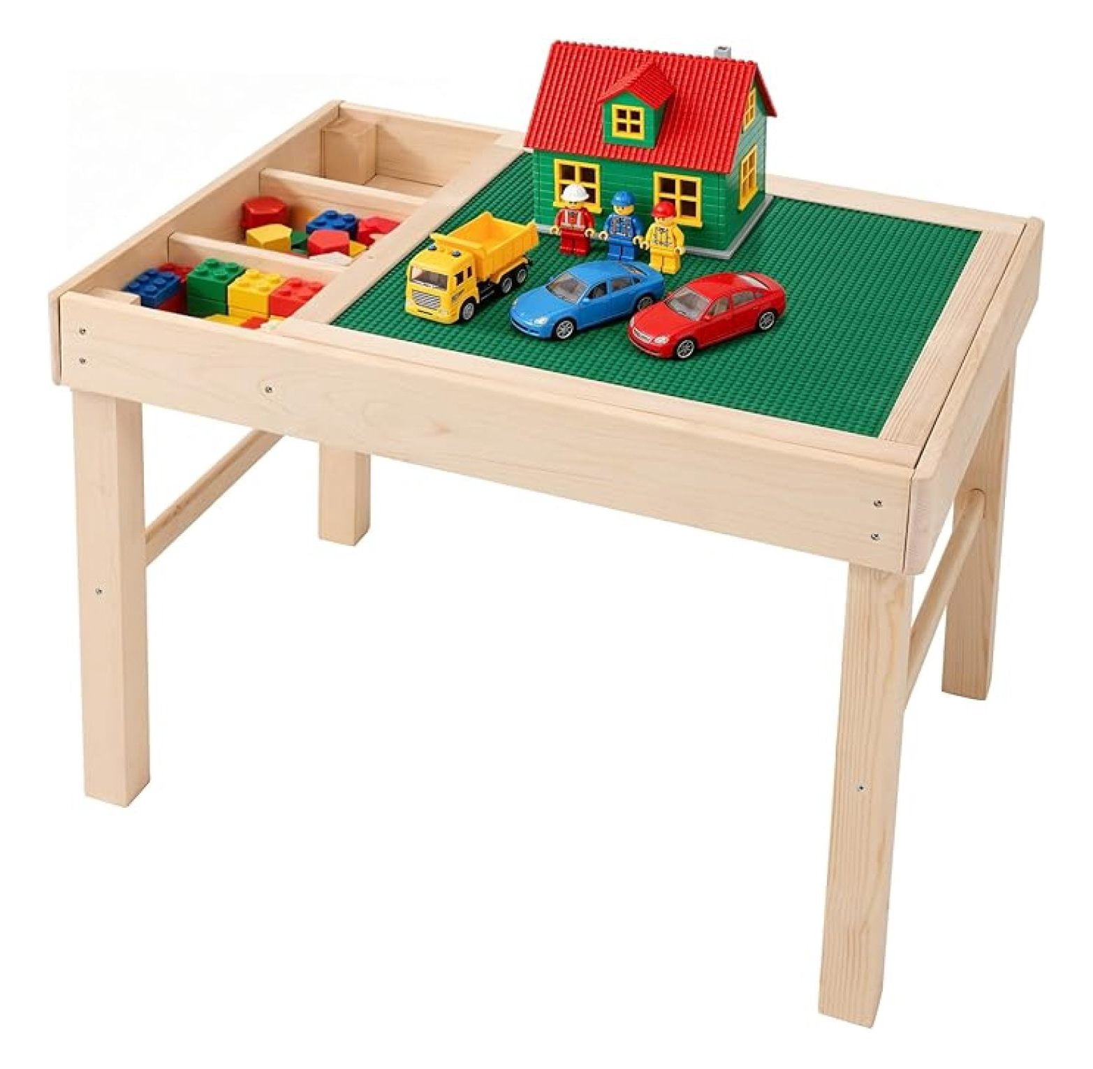Play Table with Storages, 4 Compartment Double Sided Available Activity ...