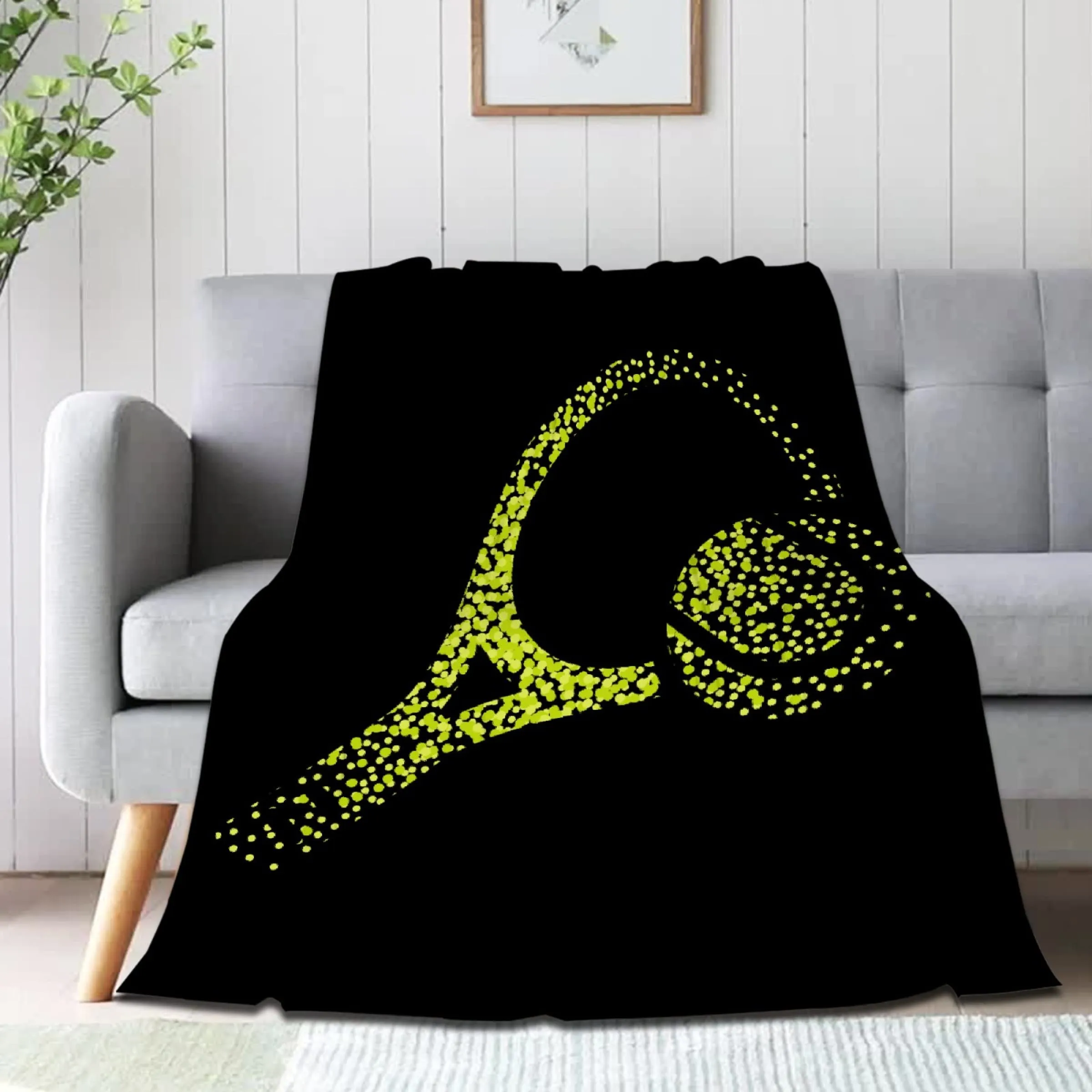 Play Tennis Throw Blanket Warm Lightweight Soft Cozy Warm Home Bed Sofa ...
