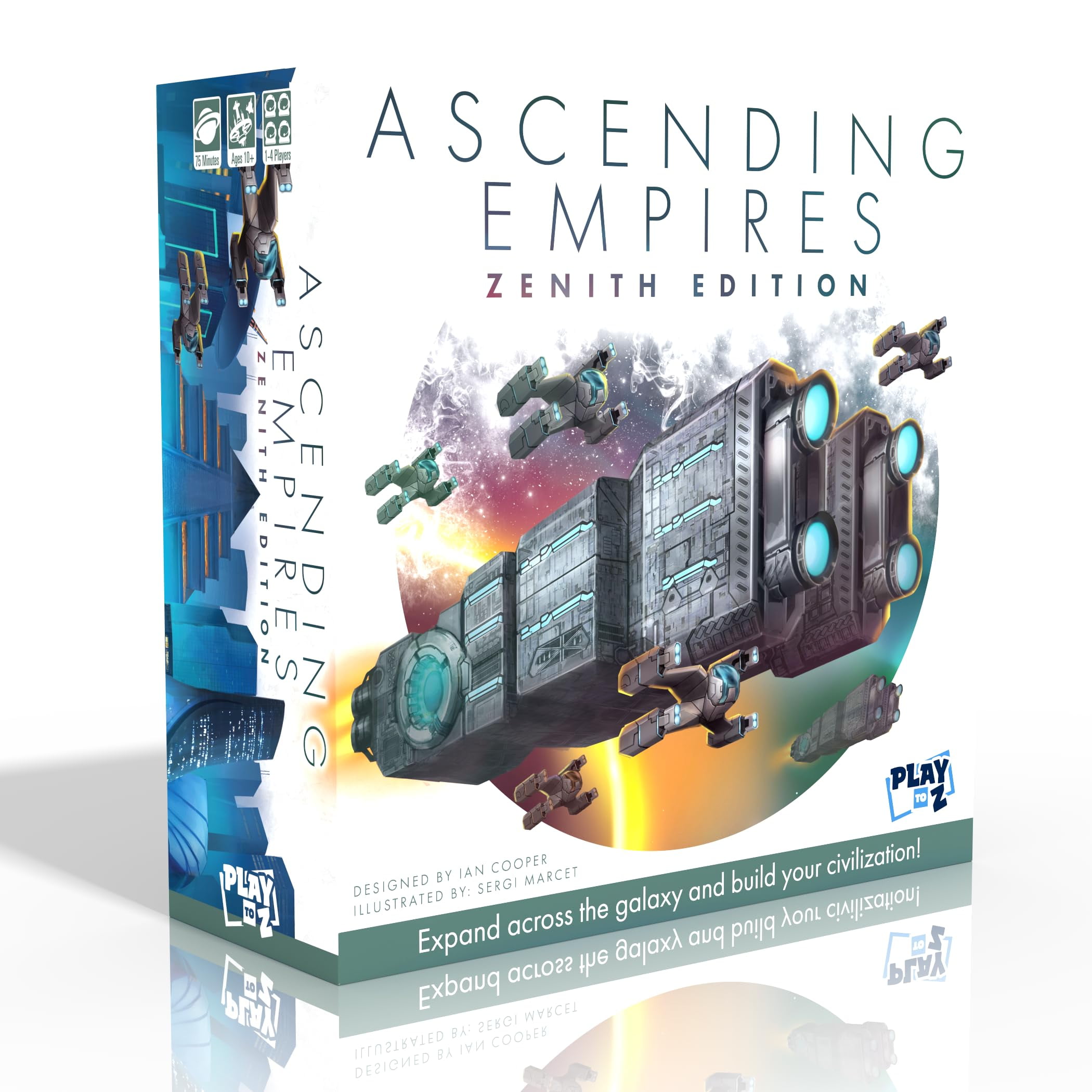 Play To Z Ascending DHF10 Empires Zenith Edition - Strategy Board Game - for 1 to 4 Players and ...