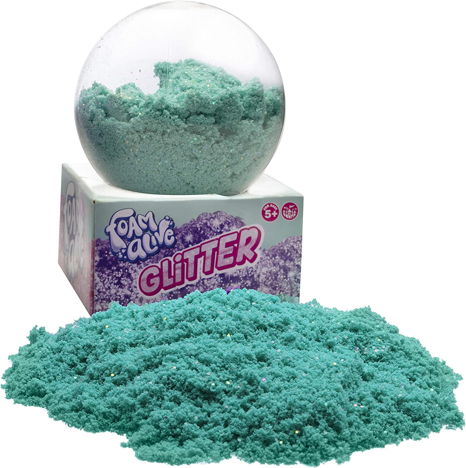 Play Visions Foam Glitter Globe - 100 Grams of Foam Glitter in Reusable ...