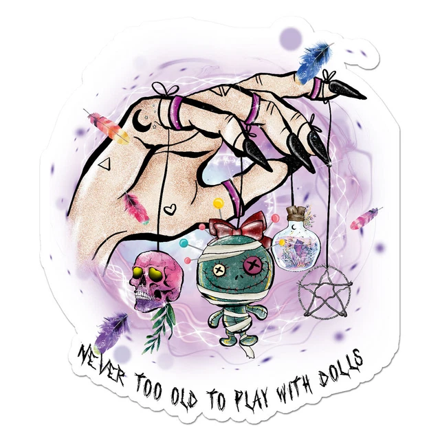 Play With Voodoo Dolls Sticker Phone Decal Water Bottle Stickers Car ...