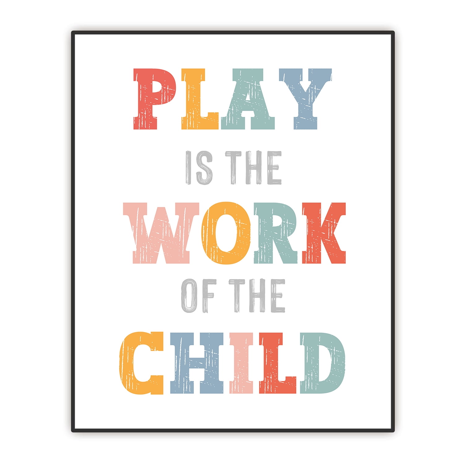 Play Is the Work of The Child Hanging Art, Montessori Art Print ...