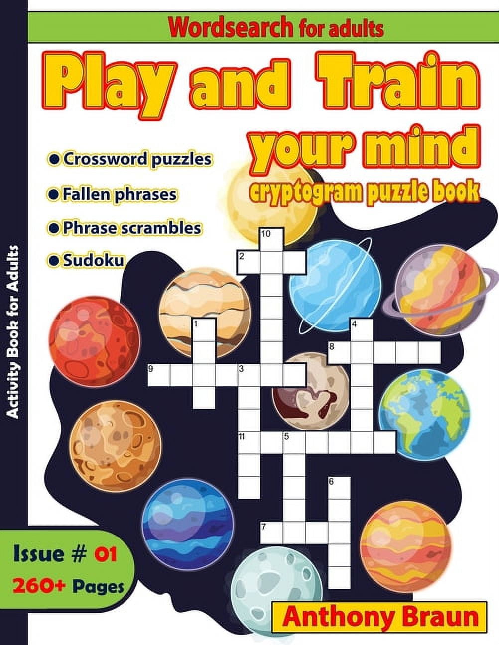 Play and Train your mind: Cryptogram Puzzle Book: Crossword Puzzles ...