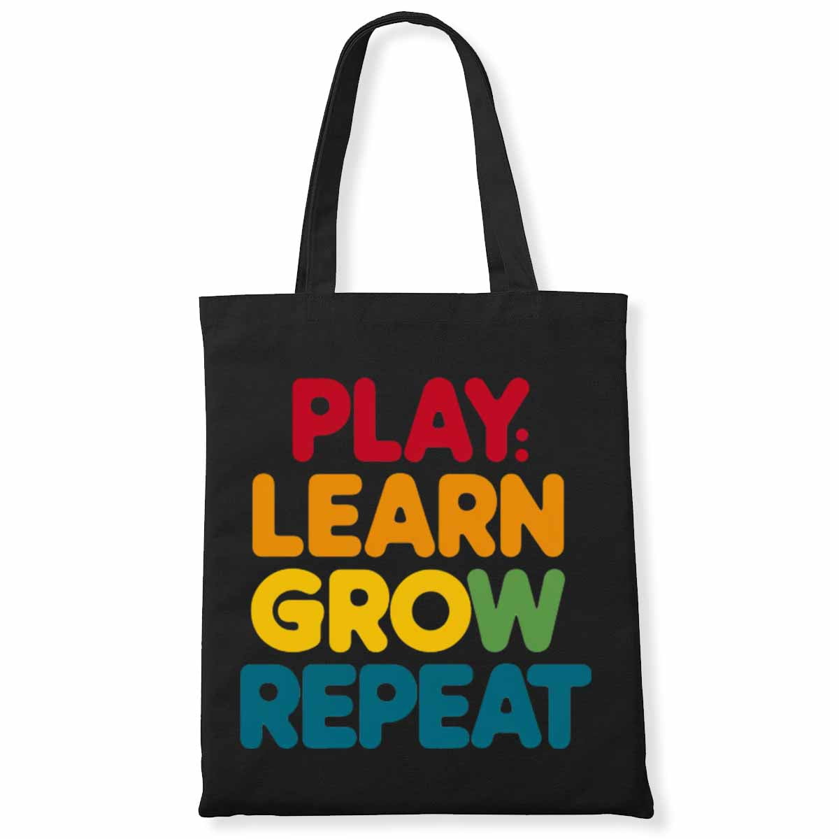 Play learn grow repeat Canvas Tote Funny Halloween Costume 3Pcs - Walmart.com