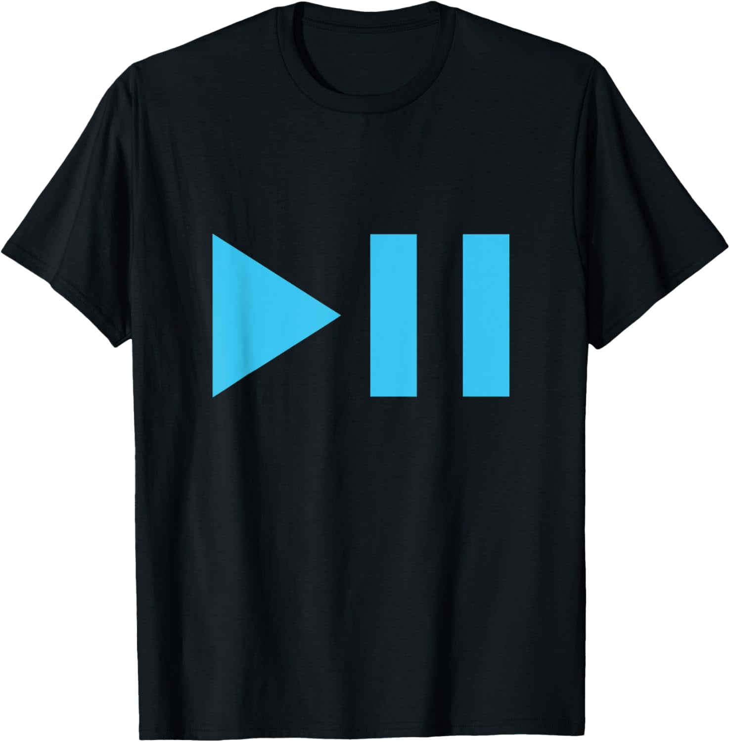 Play or Pause Button Costume T-Shirt men and women can wear, black ...