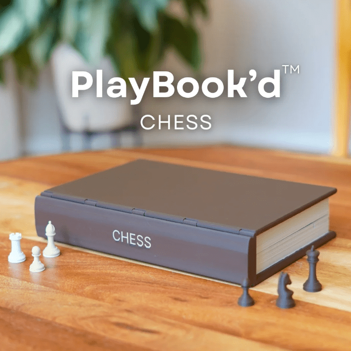 PlayBook'd - Chess，Playbook Board Game, 3D Printed Chess Set, Four in a ...