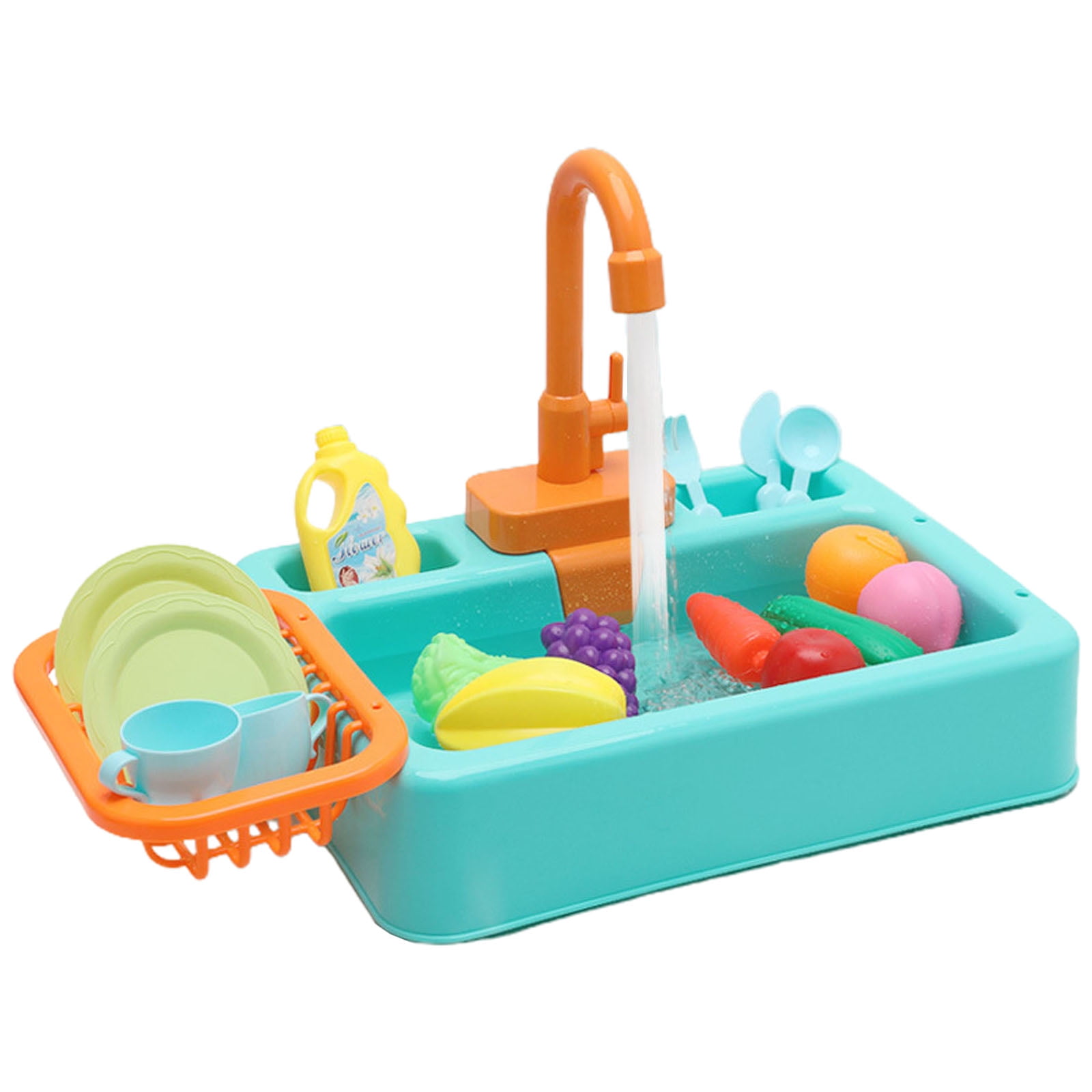 PlayHouse Toy Kitchen Sink Toy Dishwasher Playing Toy With Running ...