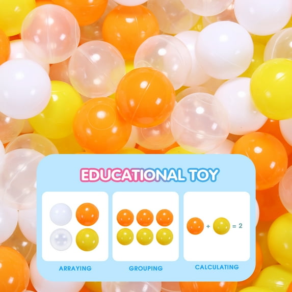 PlayMaty Ball Pit Balls - 2.16inches Crush Proof Phthalate&BPA Free ...