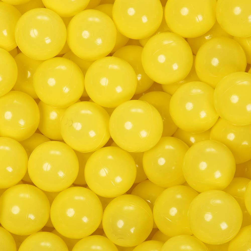 PlayMaty Ocean Transparent Ball Pit Balls Yellow, 2.36 inches, Pack of ...