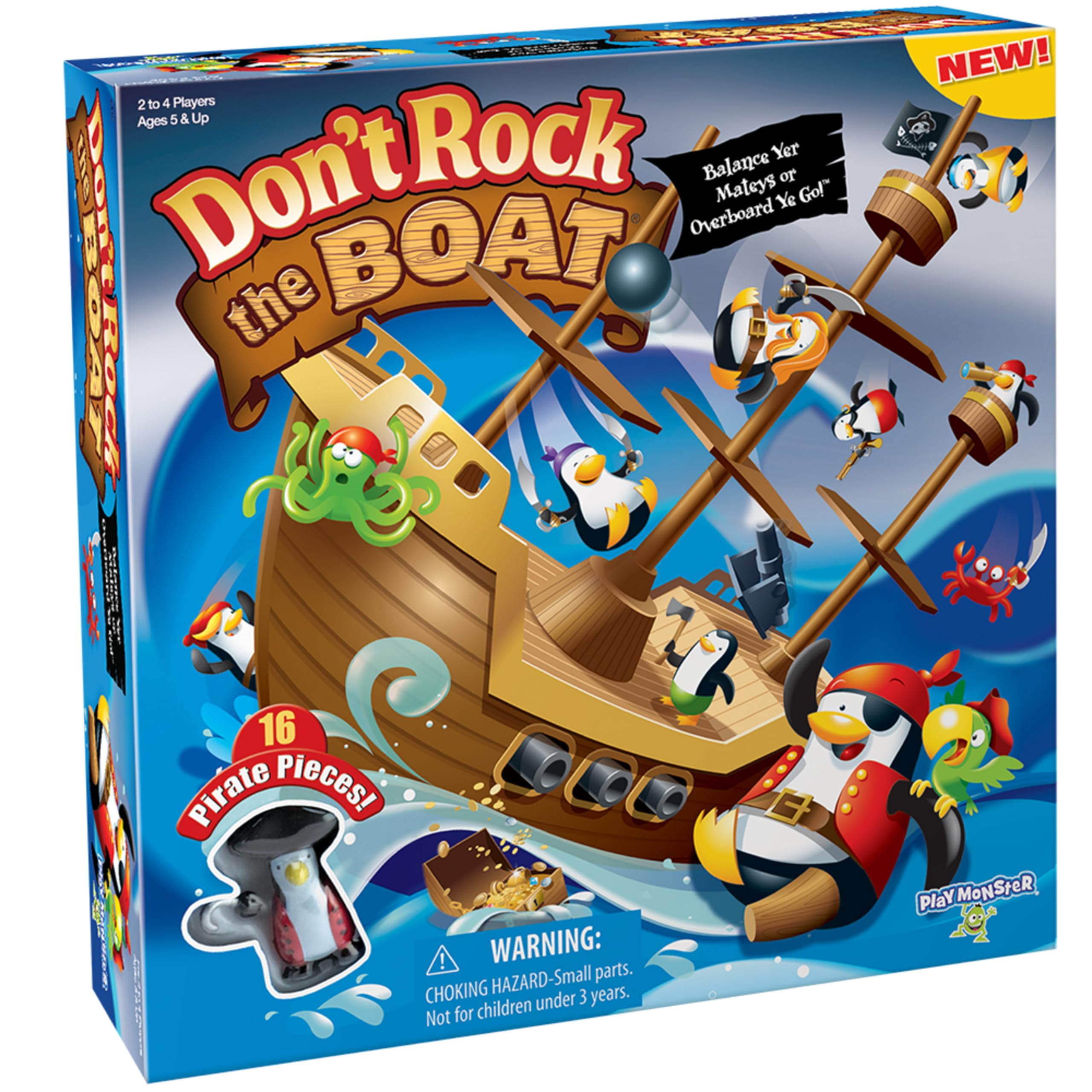 PlayMonster Don’t Rock the Boat Board Game-Kids Games, Family Games for ...
