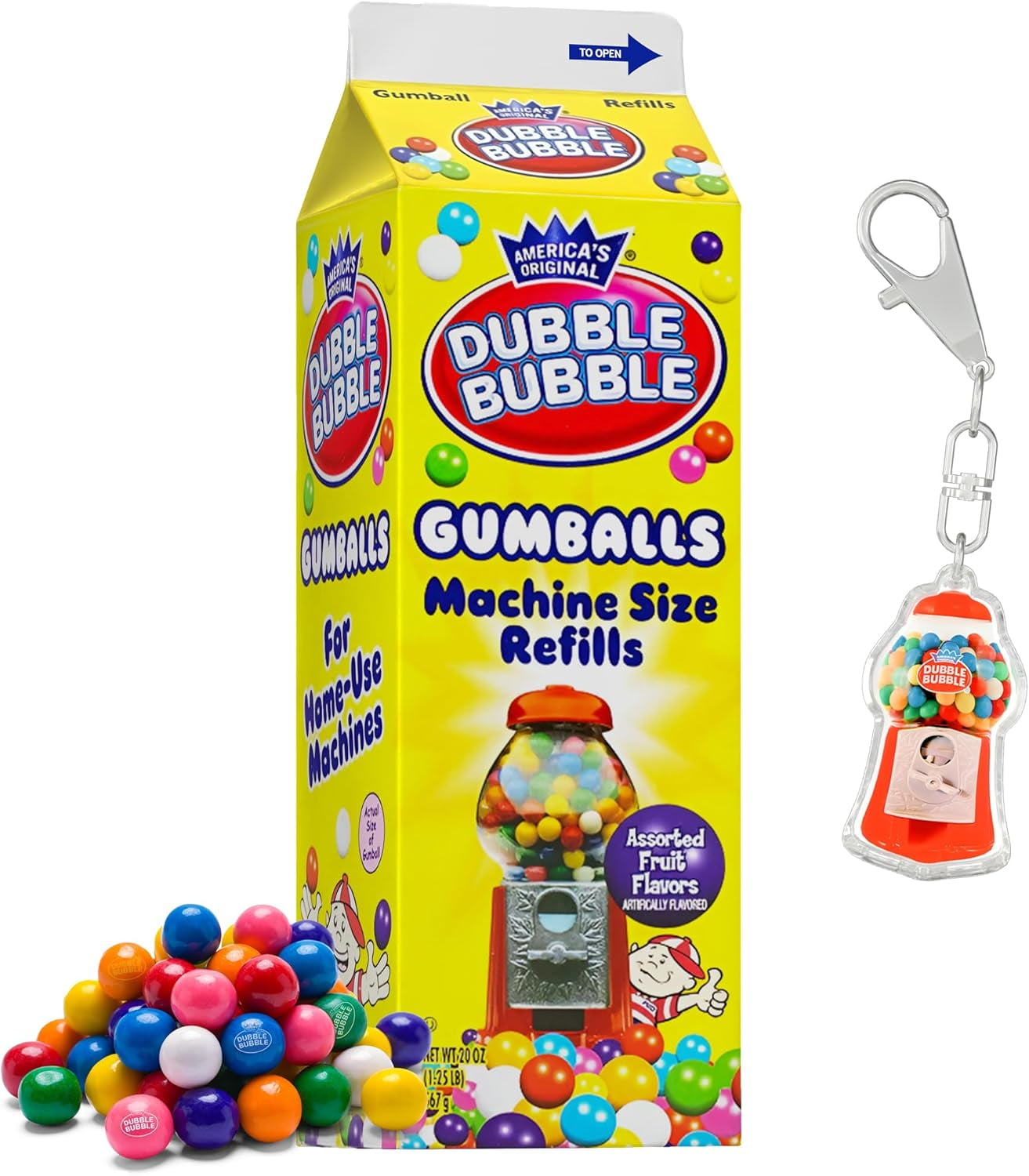PlayO Gumballs for Gumball Machine - Refill Bubble Gum 20-Ounce ...
