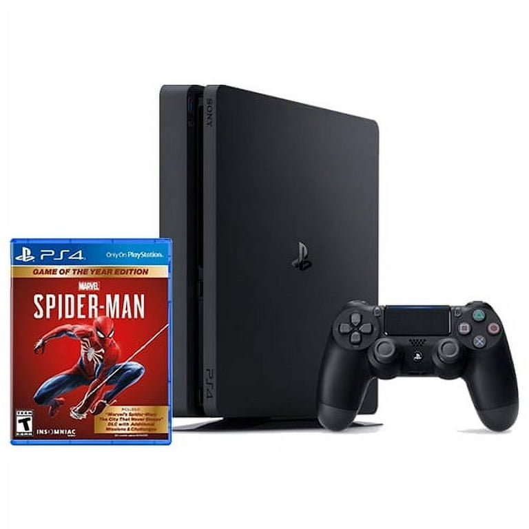 Sony PlayStation 4 Slim 1TB with Marvel s Spider Man Game of The Year Edition Black Walmart