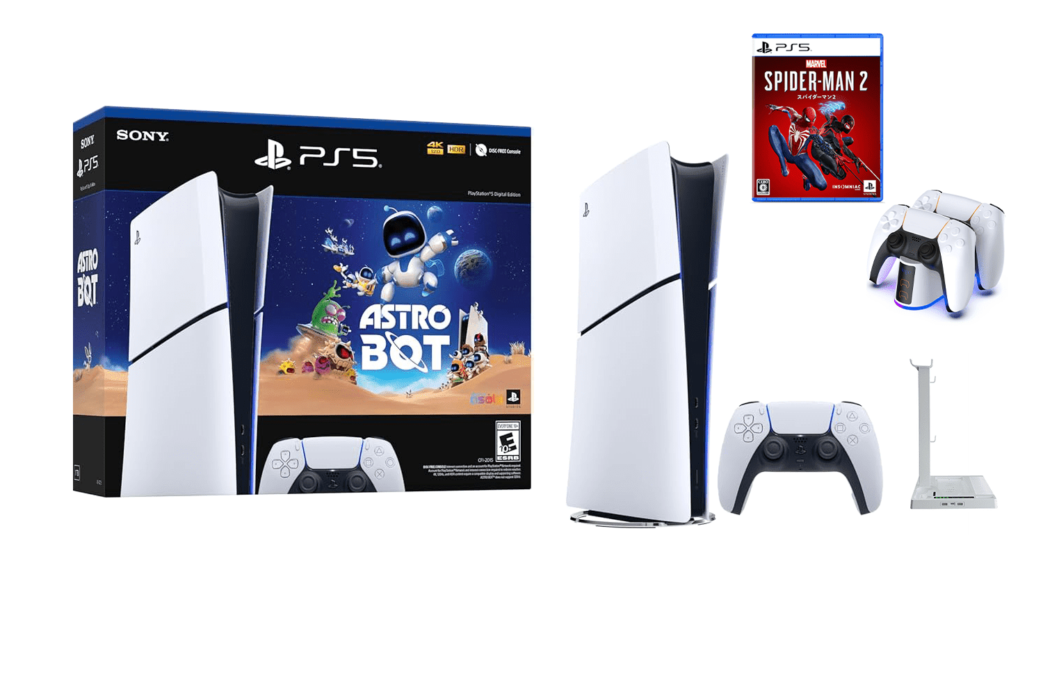 PlayStation _PS5 Digital Edition ASTRO BOT Bundle + Marvel's Spider-Man ...
