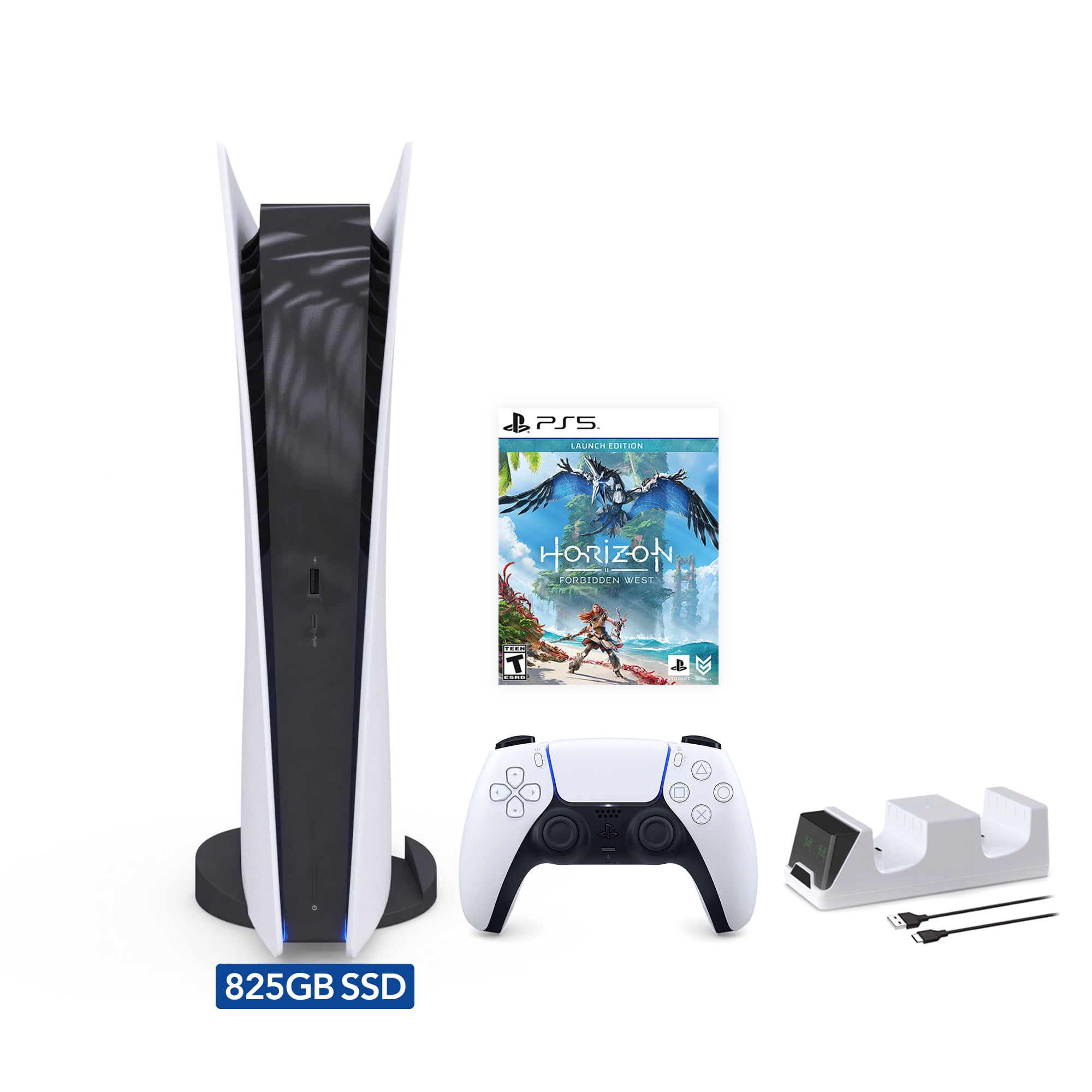 PlayStation 5 Digital Edition Horizon Forbidden West Bundle and Mytrix ...