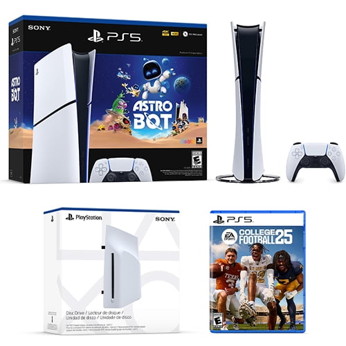 PlayStation 5 Digital Slim Console Astro Bot Bundle + College Football ...