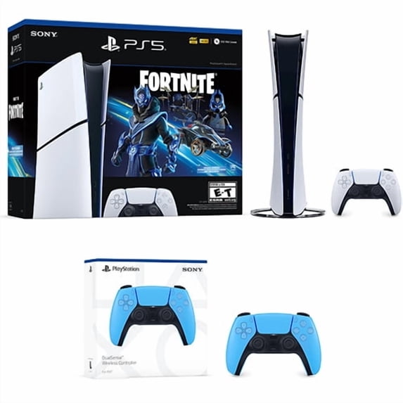Sony PlayStation 5 Digital Slim Edition, Fortnite Cobalt Star Bundle ...